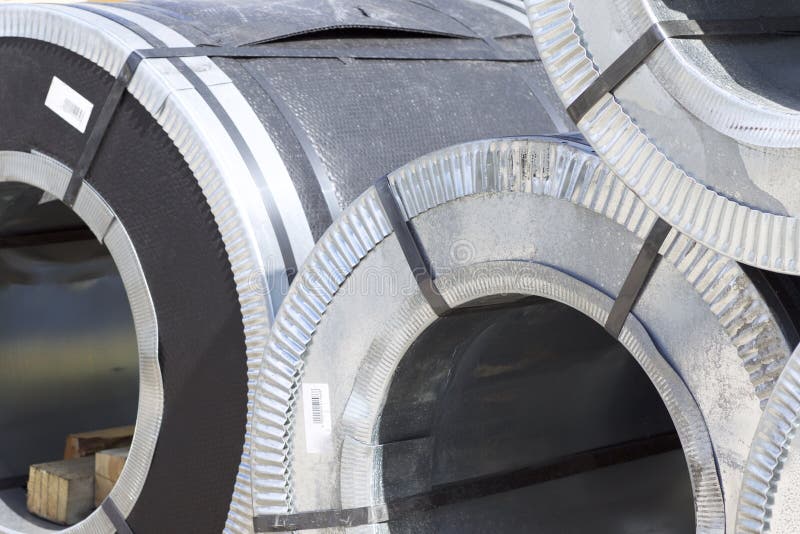 Rolls of Cold-rolled Galvanized Steel with Polymer Coating Stock Image ...