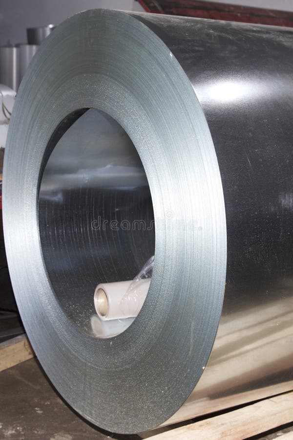 Rolls of Cold-rolled Galvanized Steel with Polymer Coating Stock Photo ...