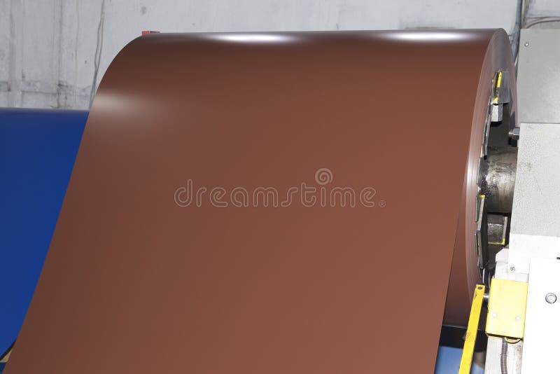 Rolls of Cold-rolled Galvanized Steel with Polymer Coating Stock Photo ...