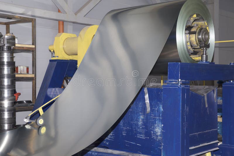 Rolls of Cold-rolled Galvanized Steel with Polymer Coating Stock Image ...