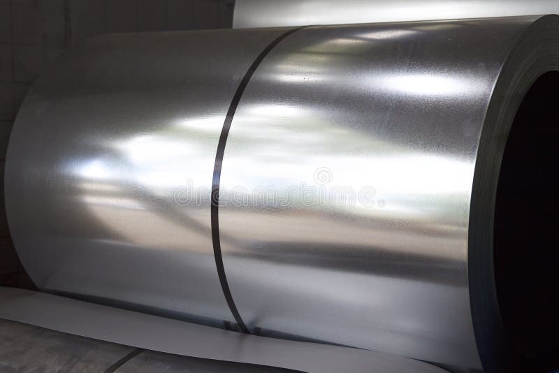 Rolls of Cold-rolled Galvanized Steel with Polymer Coating Stock Photo ...