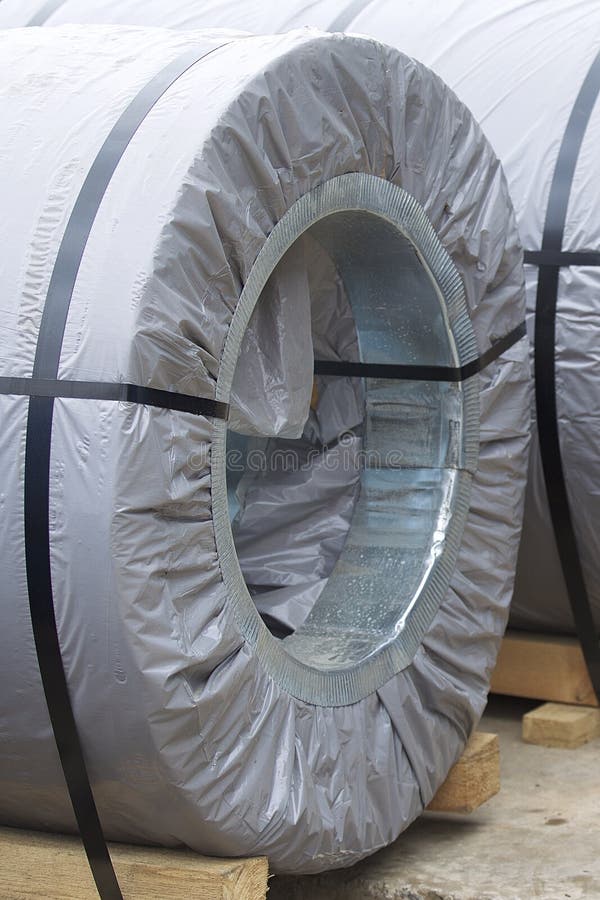 Rolls of Cold-rolled Galvanized Steel with Polymer Coating Stock Photo ...