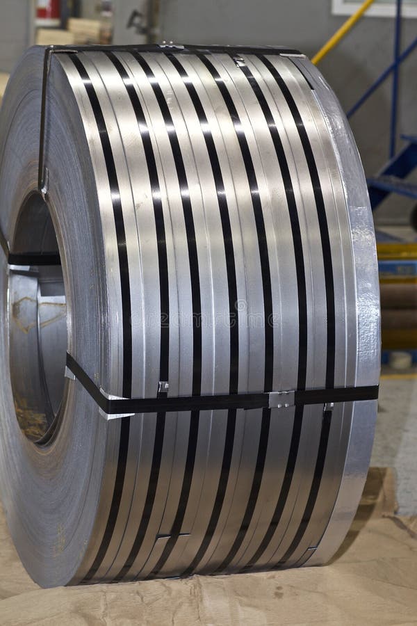 Rolls of Cold-rolled Galvanized Steel with Polymer Coating Stock Image ...