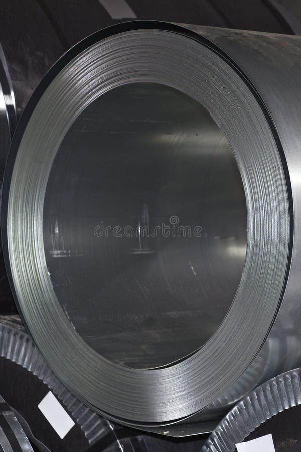 Rolls of Cold-rolled Galvanized Steel in Stock Stock Photo - Image of ...