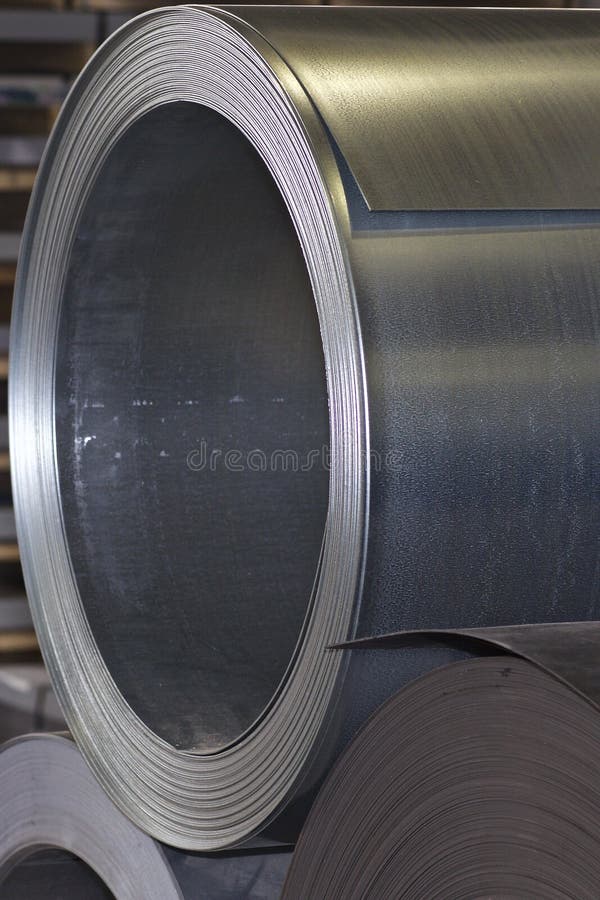 Rolls of Cold-rolled Galvanized Steel with Polymer Coating Stock Image ...