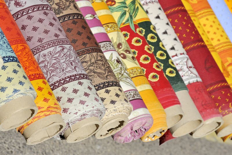 Rolls of colored fabric stock image. Image of roll, fabric - 16137457