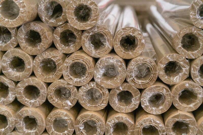 Rolls of Colored Wrapping Paper. Abstract Background Stock Photo ...