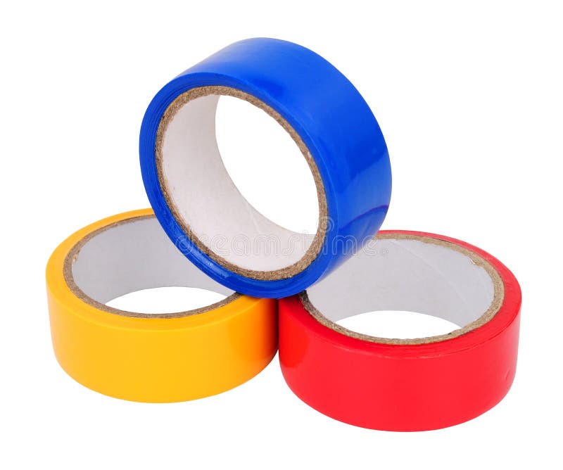 Rolls of Coloured Electrical Insulation Tape Stock Photo - Image of ...