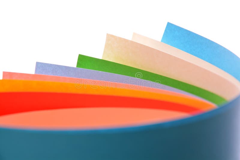 Rolls del papel del color foto de archivo. Imagen de primer - 55627542