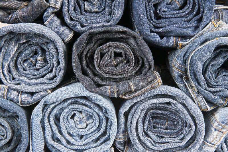 Roll denim jeans stock photo. Image of modern, cloth - 14349750