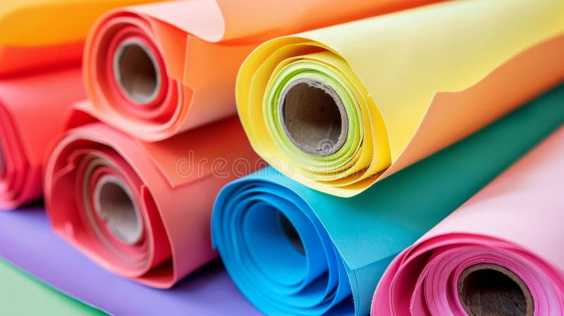Rolls of Drawing Paper for Flexible Use Stock Illustration ...