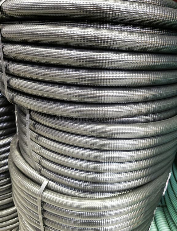 Rolls of electrical cable stock photo. Image of equipment - 400818690