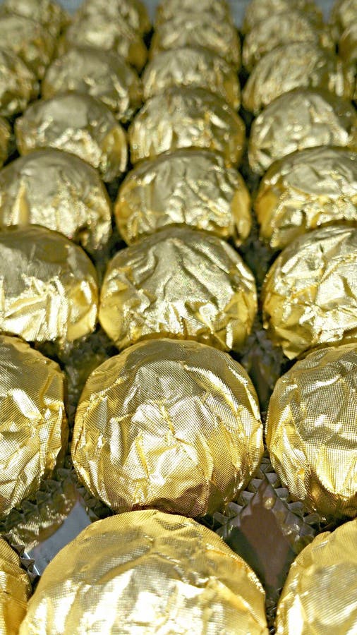 Rolls of golden foils stock image. Image of rows, wrap - 47431661