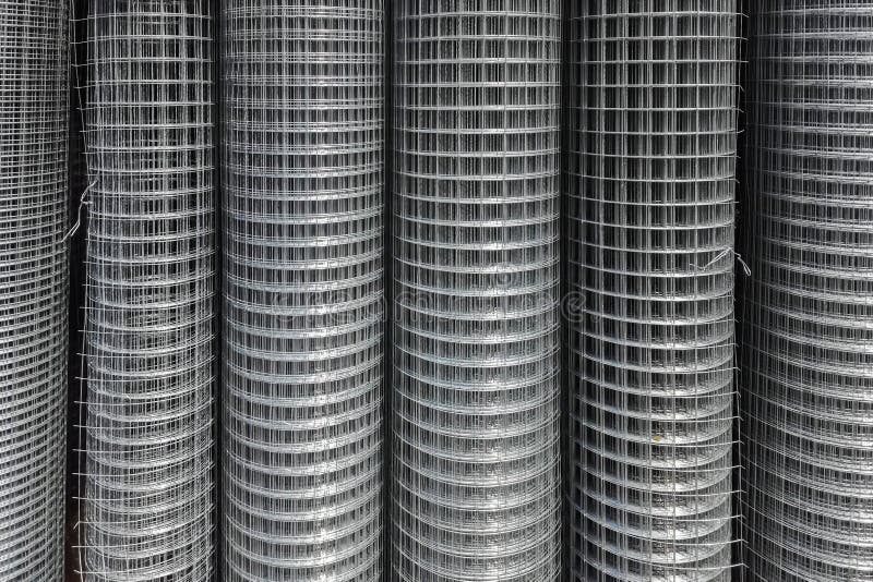 Rolls of Iron Grid Use for Reinforce Concrete in Construction Site ...