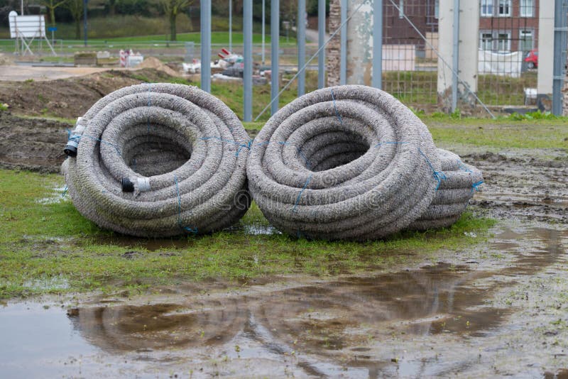 Rolls of Isolated Pipelines Stock Image - Image of isolation, pipeline ...