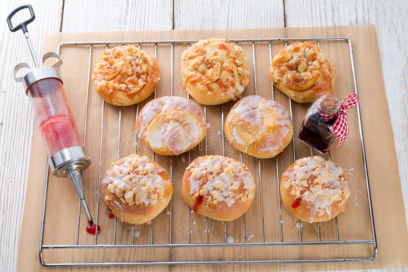 Rolls with jam stock photo. Image of grain, bakery, bread - 37207764