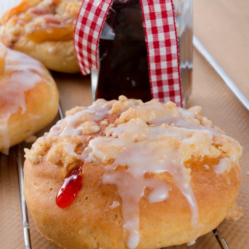 Rolls with jam stock photo. Image of delicious, loaf - 37421442