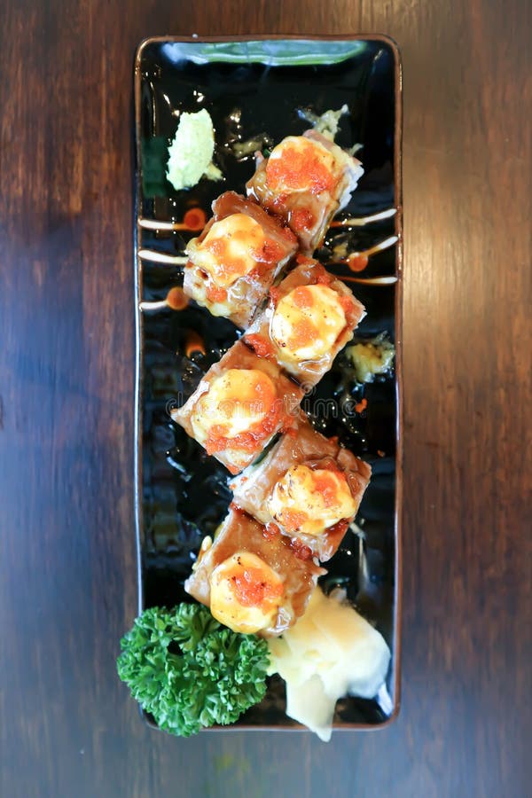 Rolls or Japanese Roll, Maki Stock Image - Image of beef, rolls: 176412337