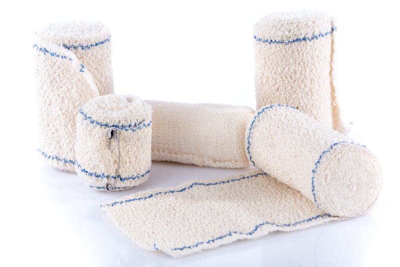 Rolls of medical bandages stock photo. Image of treatment - 60473252