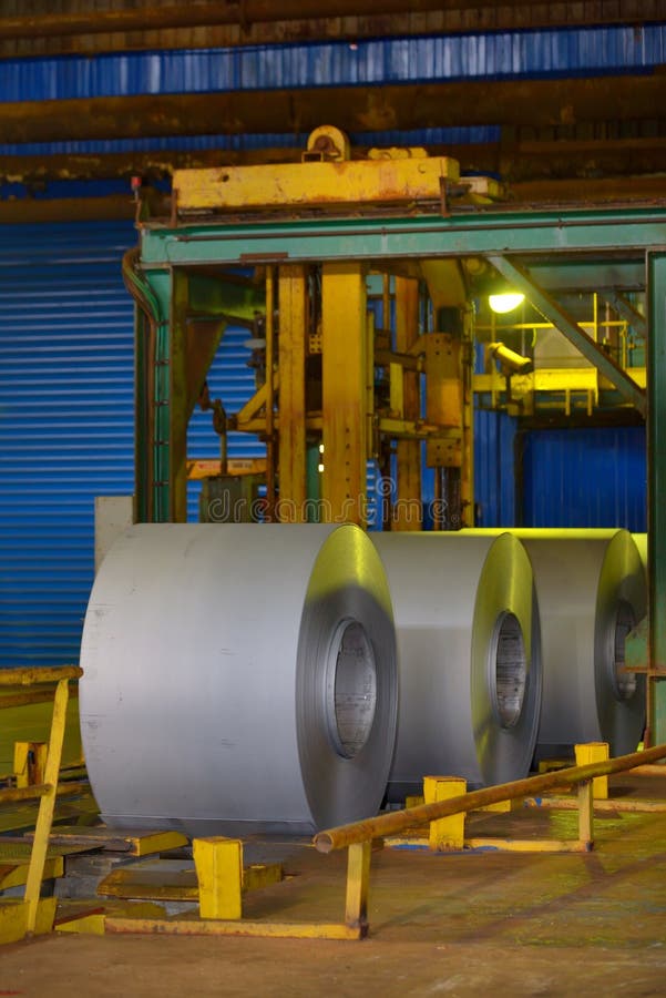 Rolls of metal coil stock photo. Image of seamless, industry - 93326142