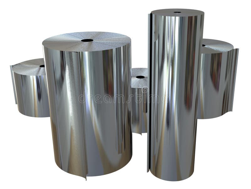 Roll of metal foil stock illustration. Illustration of glossy - 33955252