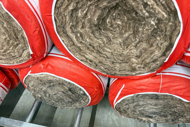 Rolls of Mineral Wool in a Package in a Hardware Store Stock Photo ...