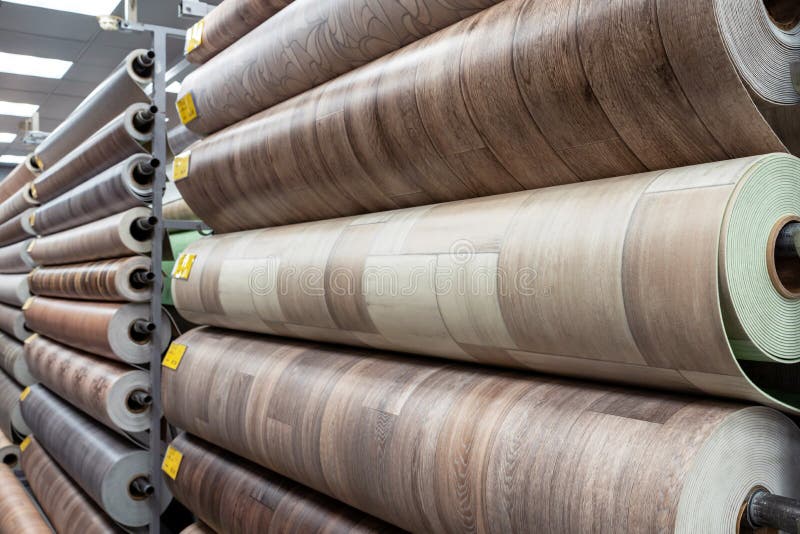 Rolls New Linoleum Window Hardware Store Large Selection Stock Photos ...