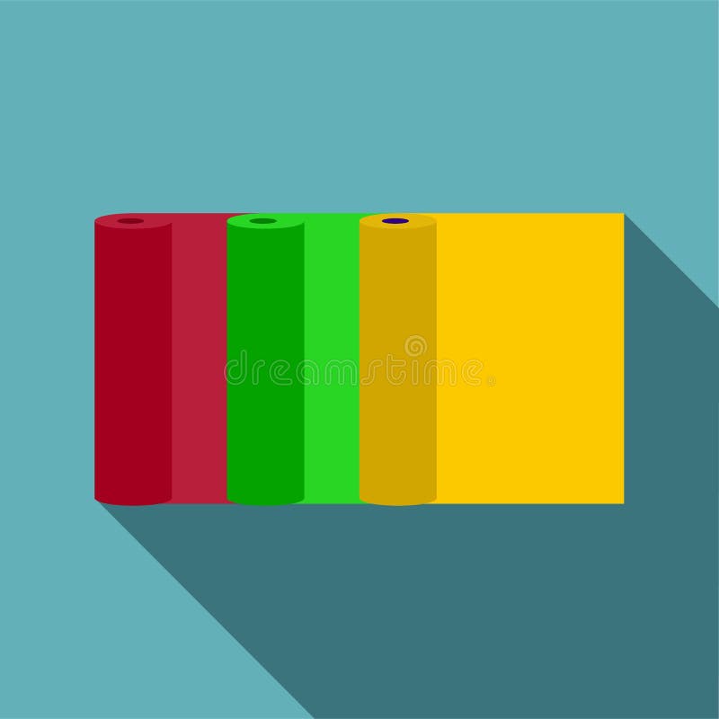 Rolls of Paper Icon, Flat Style Stock Vector - Illustration of paper ...