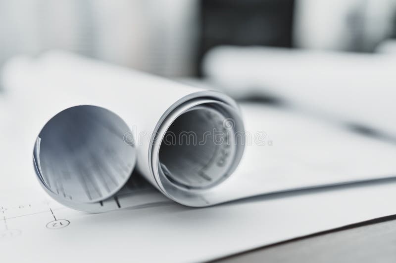 Rolls of Paper Layout Factory, Industry on Engineering Drawings ...