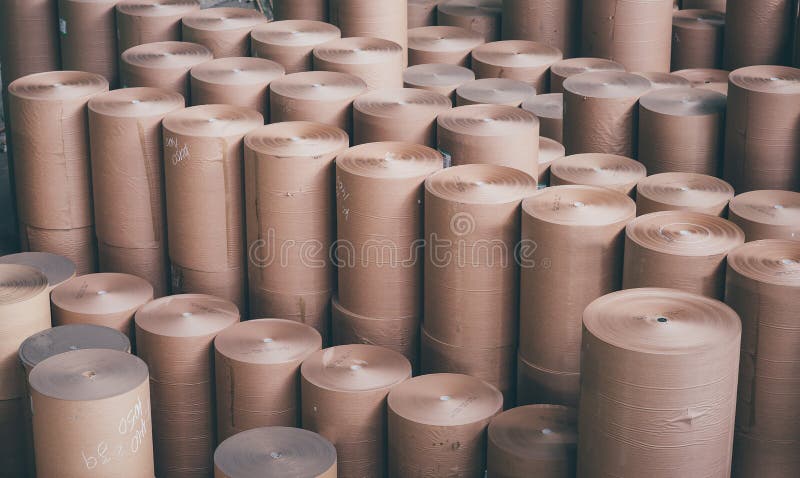 Rolls of paper stock photo. Image of machinery, manufacturing - 92875680