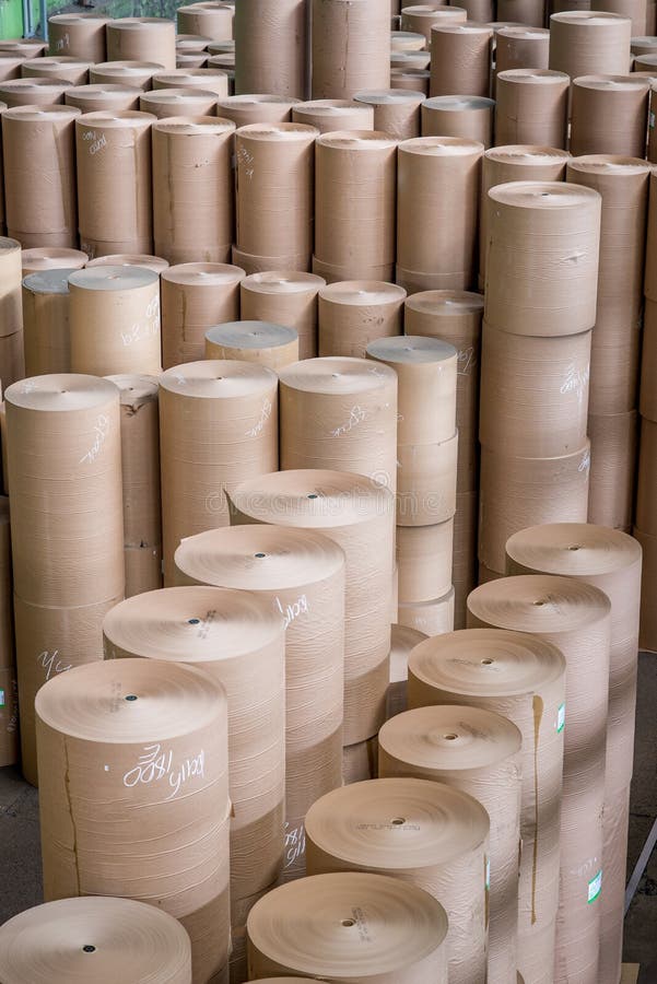 Rolls of paper stock photo. Image of floored, manufacturing - 92875990