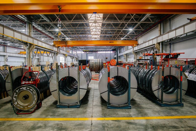 Rolls of Perforated Galvanized Steel Sheet in Metalworking Factory ...