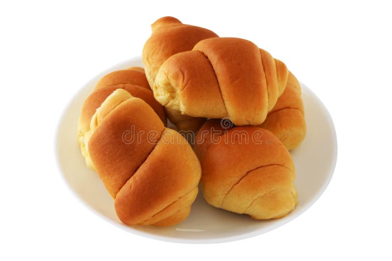 Rolls on a plate stock photo. Image of brown, breakfast - 17366448
