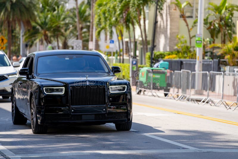 Rolls Royce in Miami Beach Front View Approaching Editorial Stock Photo ...