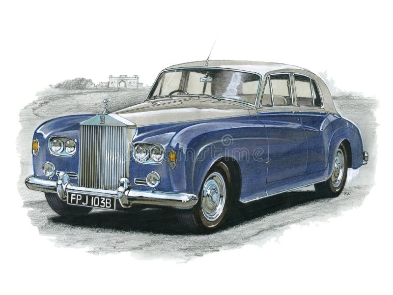 Vintage Rolls Royce editorial photography. Illustration of motorcar ...