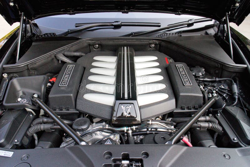 Rolls-Royce Wraith engine editorial photography. Image of sedan - 38951697