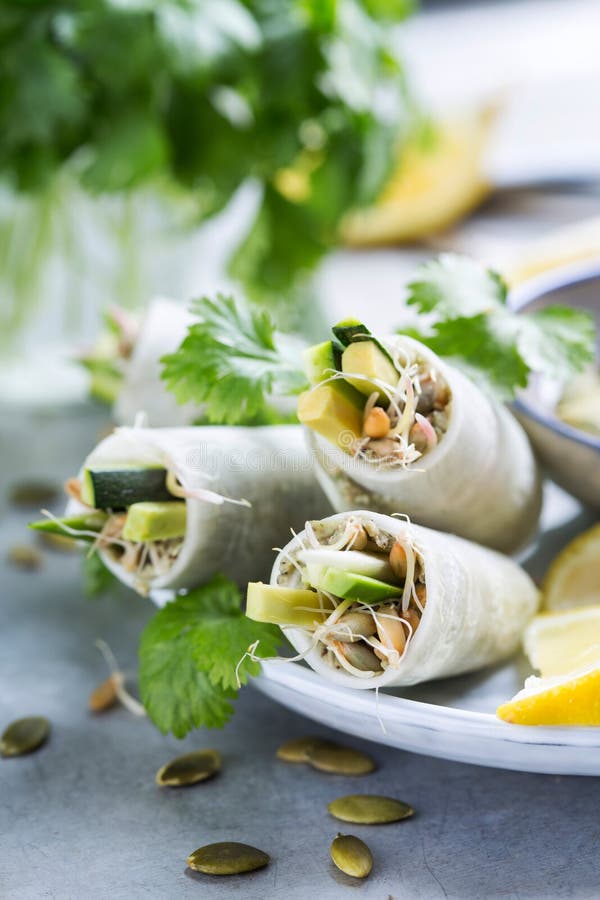 Rolls with sprouts stock image. Image of diet, food, seeds - 69135919