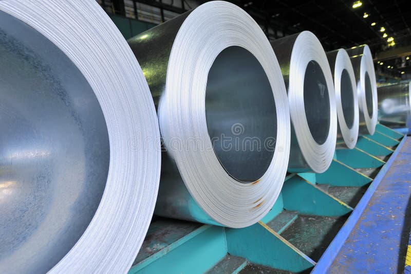 Rolls of steel sheet stock image. Image of pattern, texture - 27385725