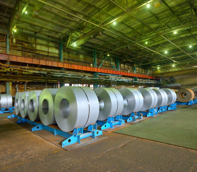 Rolls of steel sheet stock image. Image of seamless, cold - 38690137