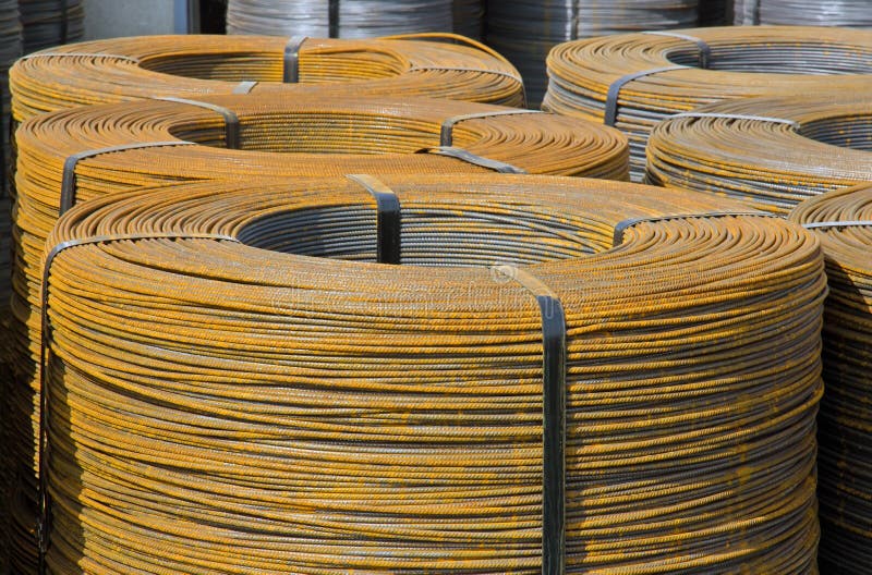 Rolls of steel wire stock photo. Image of profile, frame - 25420086