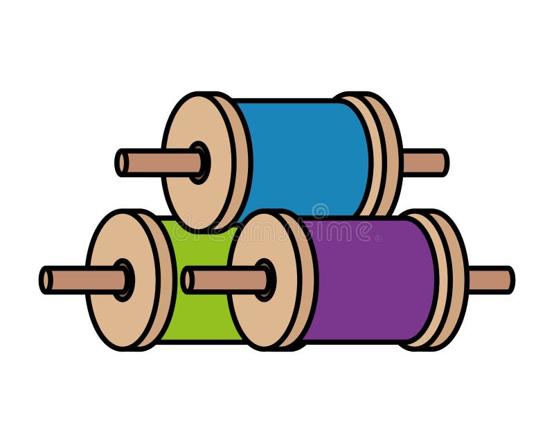 Rolls of thread for kite stock vector. Illustration of designer - 143458347