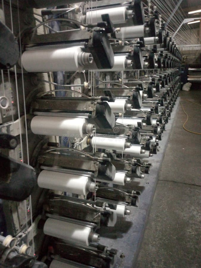 Rolls of Thread for Weaving are Made into Sacks Stock Photo - Image of ...