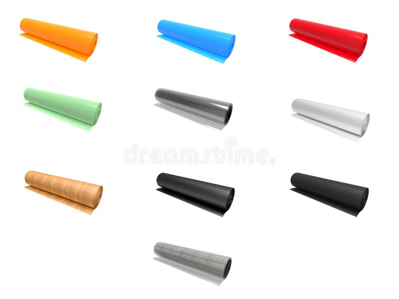 Illustrated Vinyl Rolls stock vector. Illustration of cartoon - 3927233