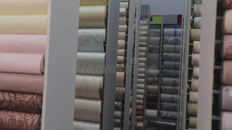 Stands with New Samples. Rolls with Wallpaper. Stands with Rolls of ...