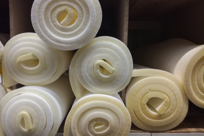 Rolls White and Yellow Foam Rubber Building Material Texture ...