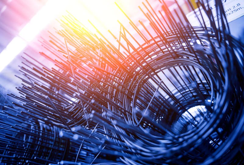 A Rolls of Wire Mesh in the Showroom of a Large Store. Stock Photo ...