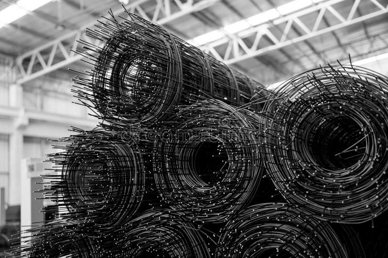 A Rolls of Wire Mesh in the Showroom of a Large Store. Stock Photo ...