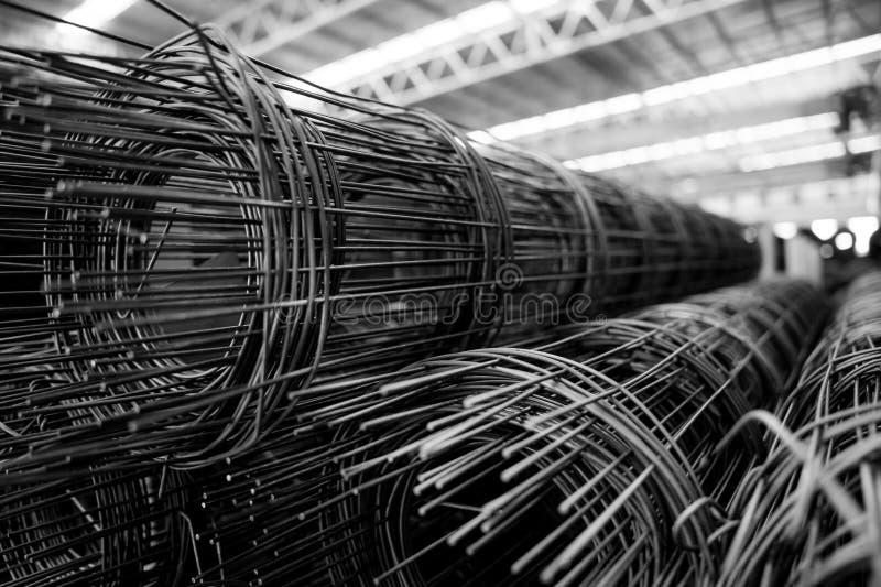 A Rolls of Wire Mesh in the Showroom of a Large Store. Stock Photo ...