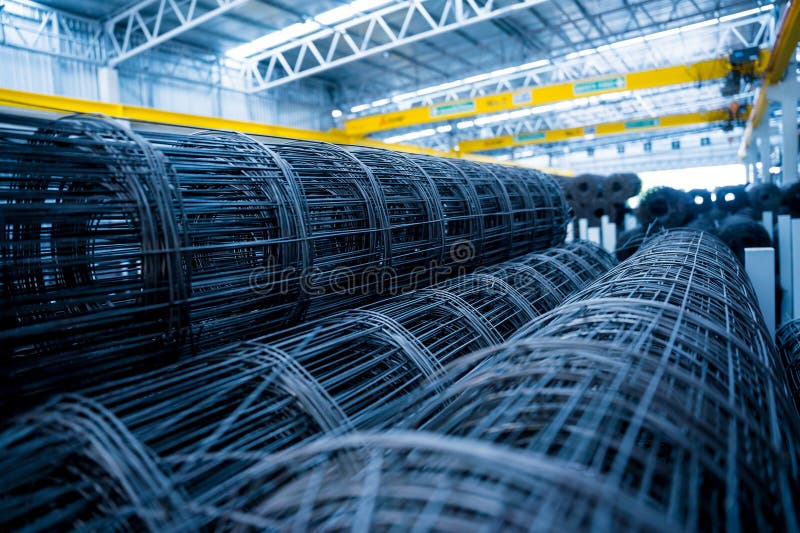 A Rolls of Wire Mesh in the Showroom of a Large Store. Stock Photo ...