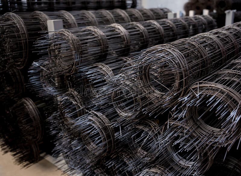 A Rolls of Wire Mesh in the Showroom of a Large Store. Stock Image ...